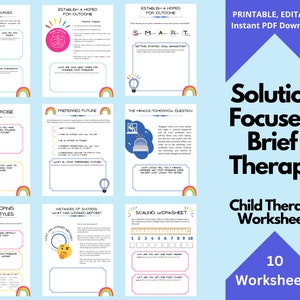Solution Focused Brief Therapy Worksheet Bundle Child SFBT - Etsy