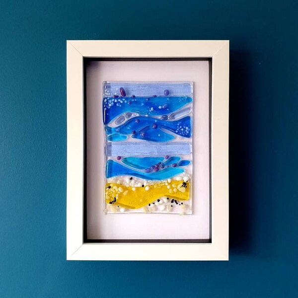 Fused Glass Beach Scene - Etsy