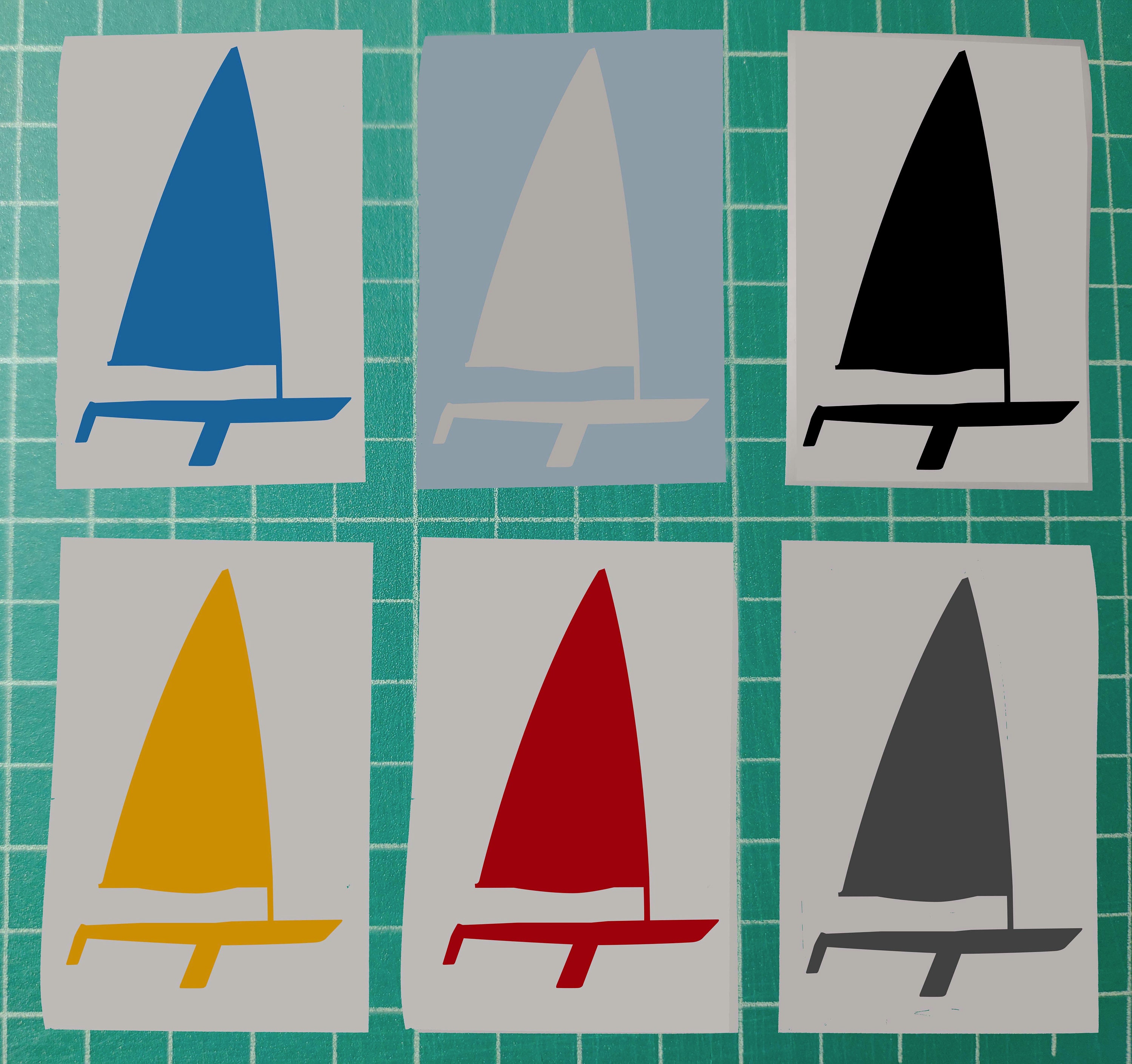 Vinyl Laser Sailboat Decal Sticker - Etsy