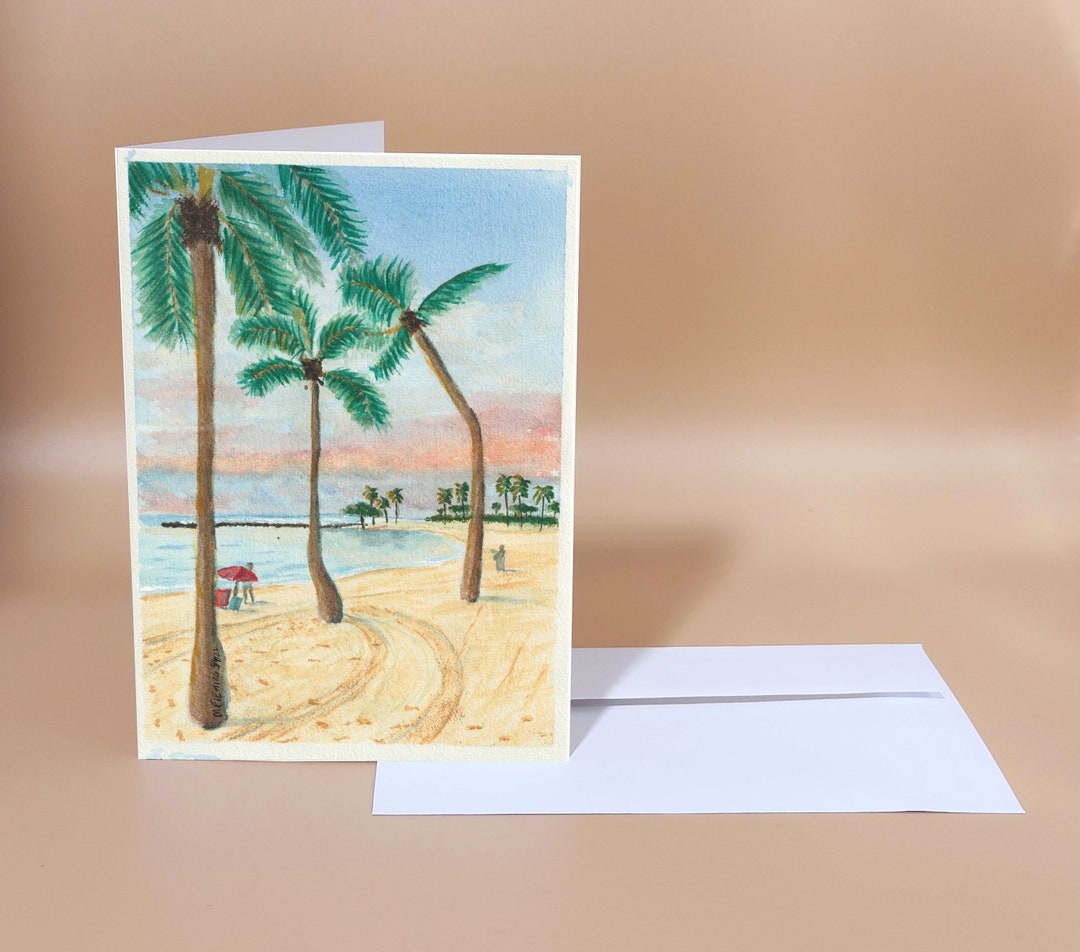 Kahanamoku Beach, Oahu Hawaii, Greeting Card - Etsy