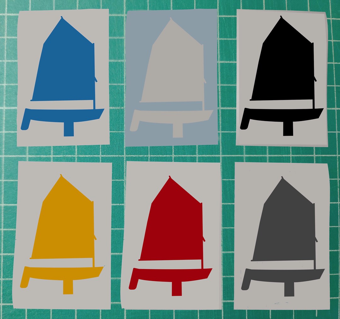 Vinyl Opti Sailboat Decal Sticker - Etsy