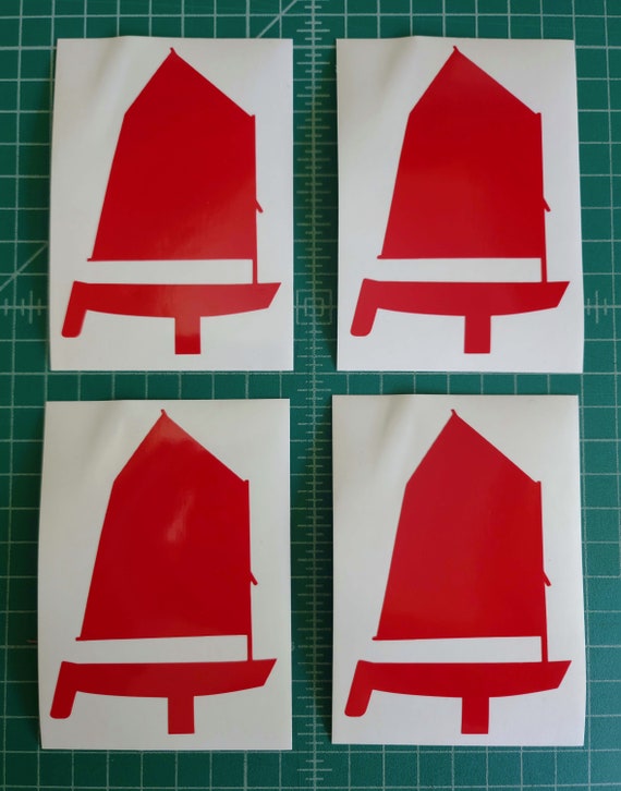 Vinyl Opti Sailboat Decal Sticker | Etsy