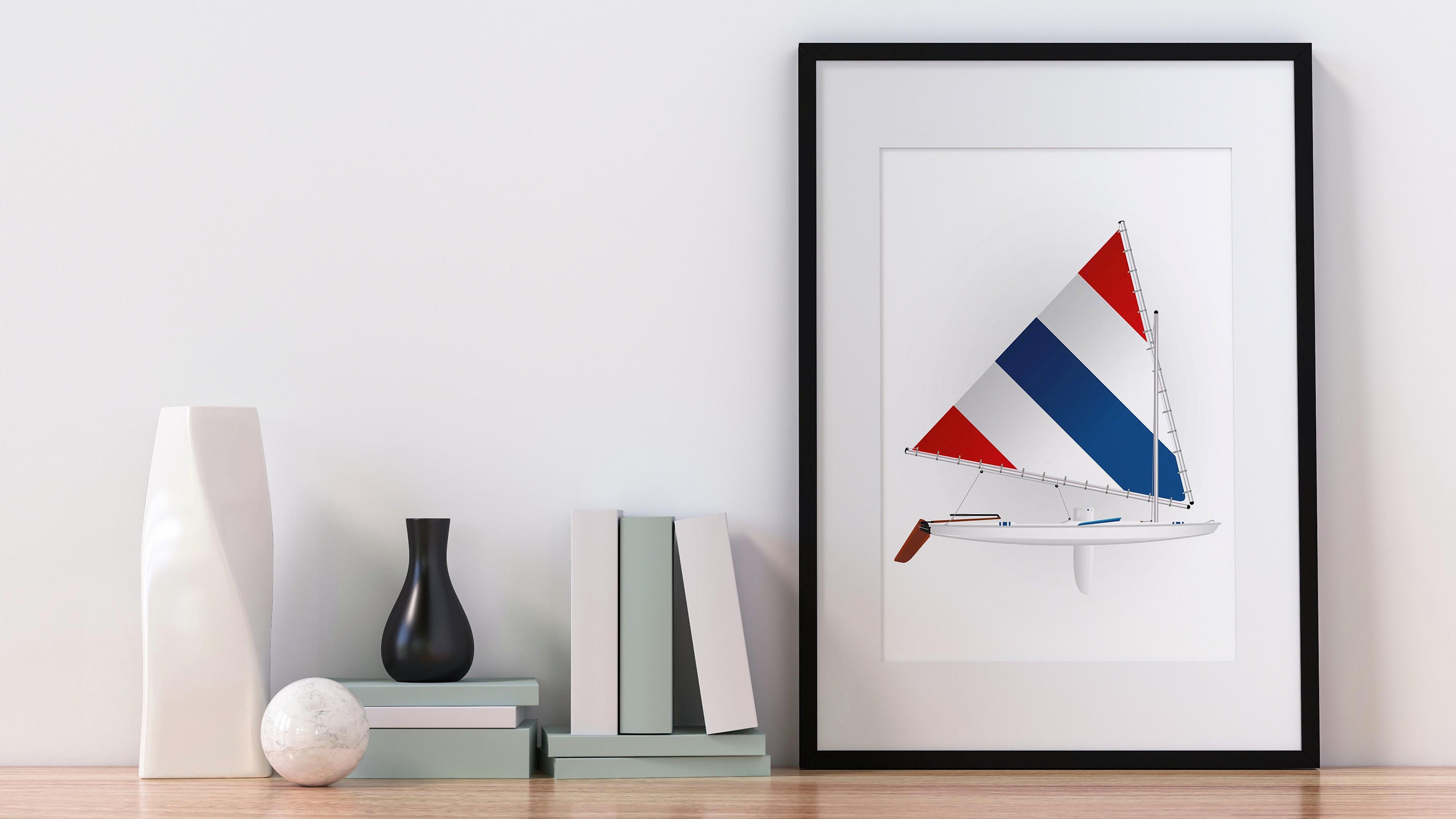 Sunfish Sailboat Clipart Illustrations