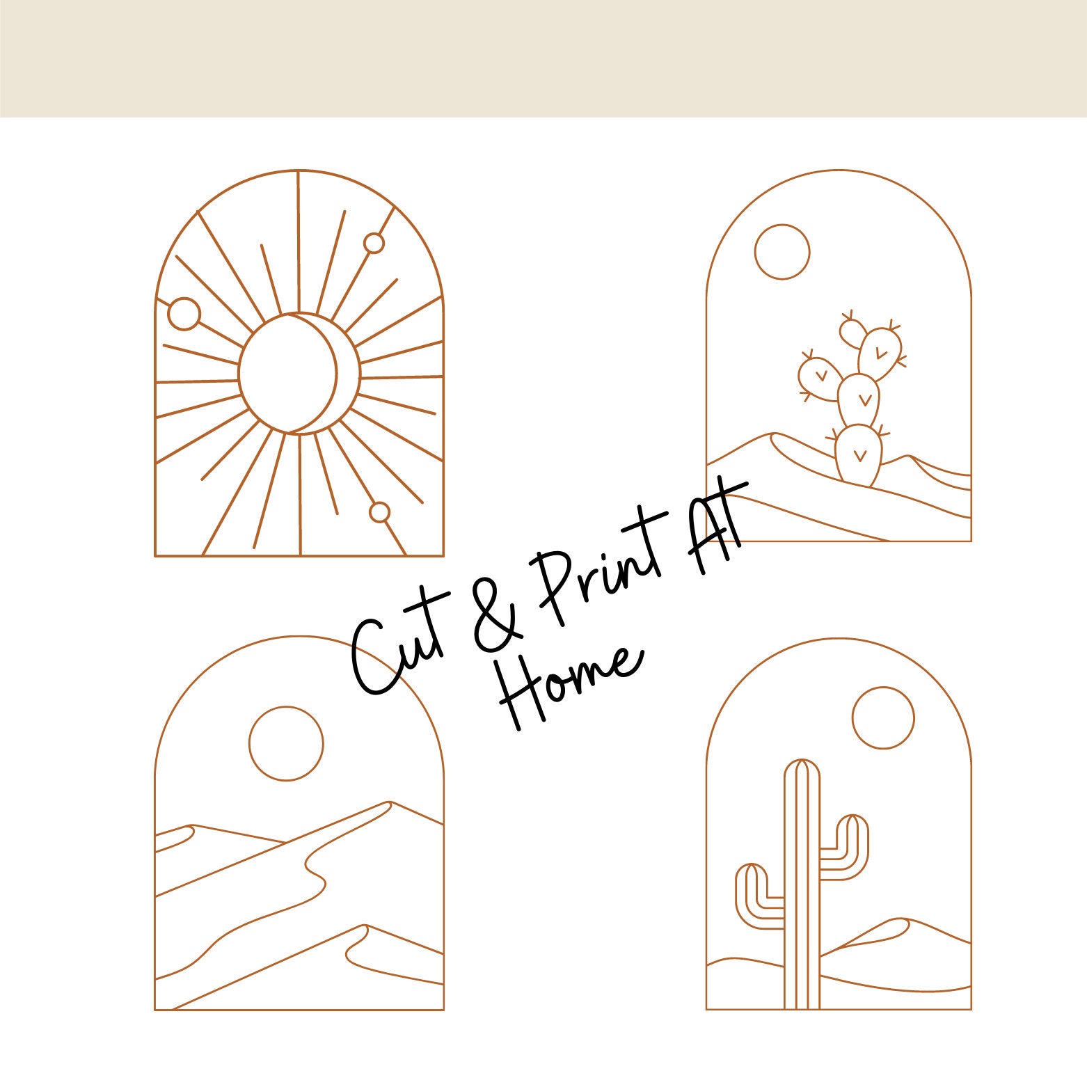 Boho Printable Stickers Set of 3 - Etsy