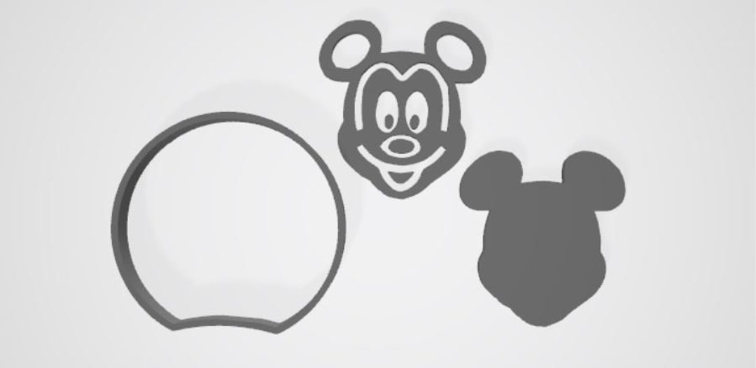 Mickey Waffle Ear 3D STL File 3D Printable Mickey Ear Mickey Mouse - Etsy