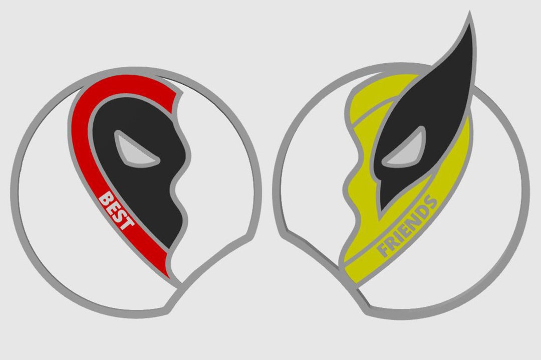 Deadpool and Wolverine Marvel Heart Mickey Ears 3D STL File - Etsy