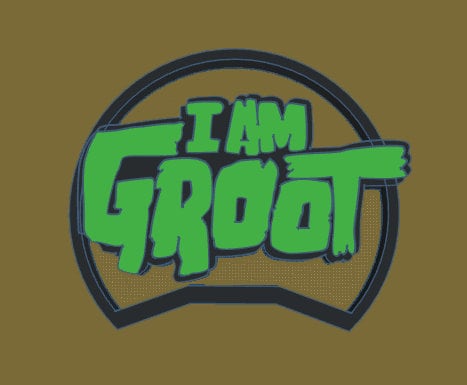 I Am Groot Logo Mickey Ear 3D STL File 3D Printable Mickey Ear Guardians of the Galaxy - Etsy