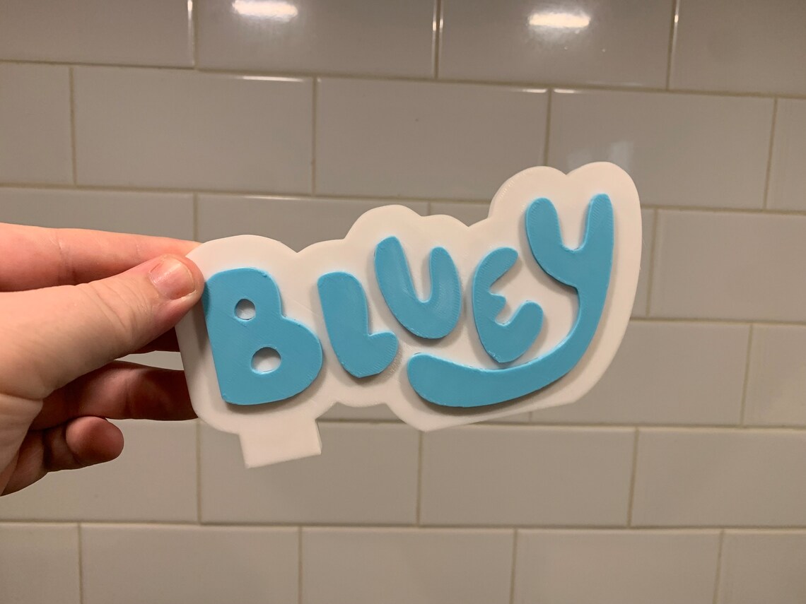 Bluey 3D Printed Logo Sign Desk Shelf Wall Art - Etsy