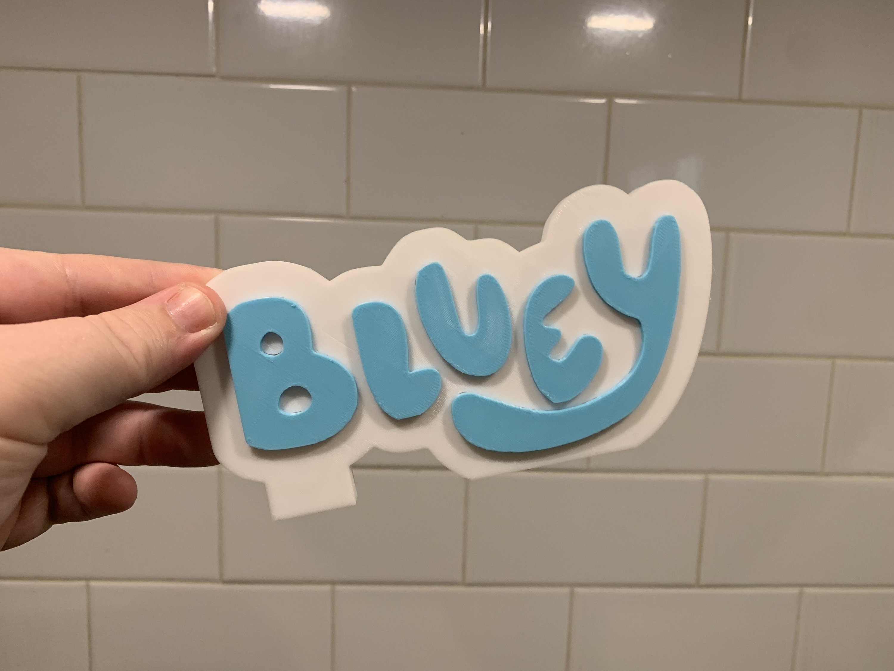 Bluey 3D Printed Logo Sign Desk Shelf Wall Art - Etsy