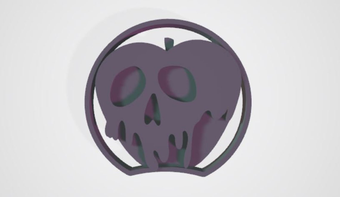 Poison Apple Mickey Ear 3D STL File 3D Printable Mickey Ear Snow White ...