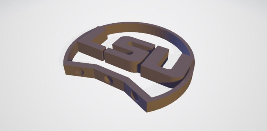 LSU Tigers Mickey Ear College Football 3D STL File 3D Printable Mickey ...