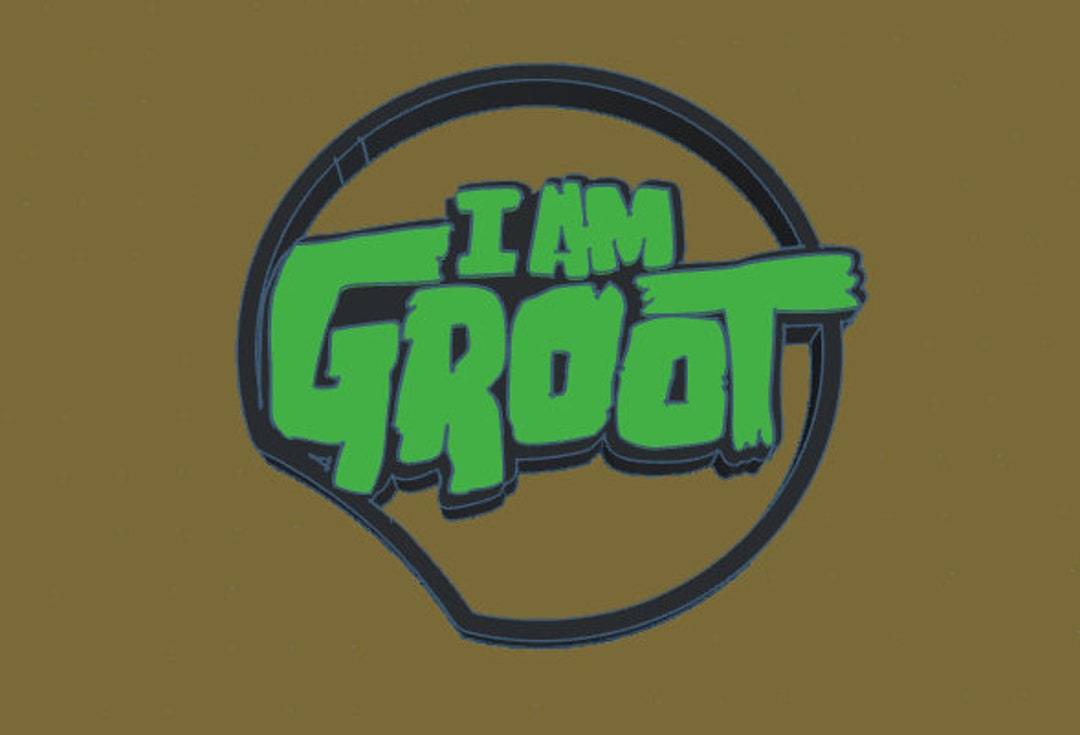 I Am Groot Logo Mickey Ear 3D STL File 3D Printable Mickey Ear Guardians of the Galaxy - Etsy