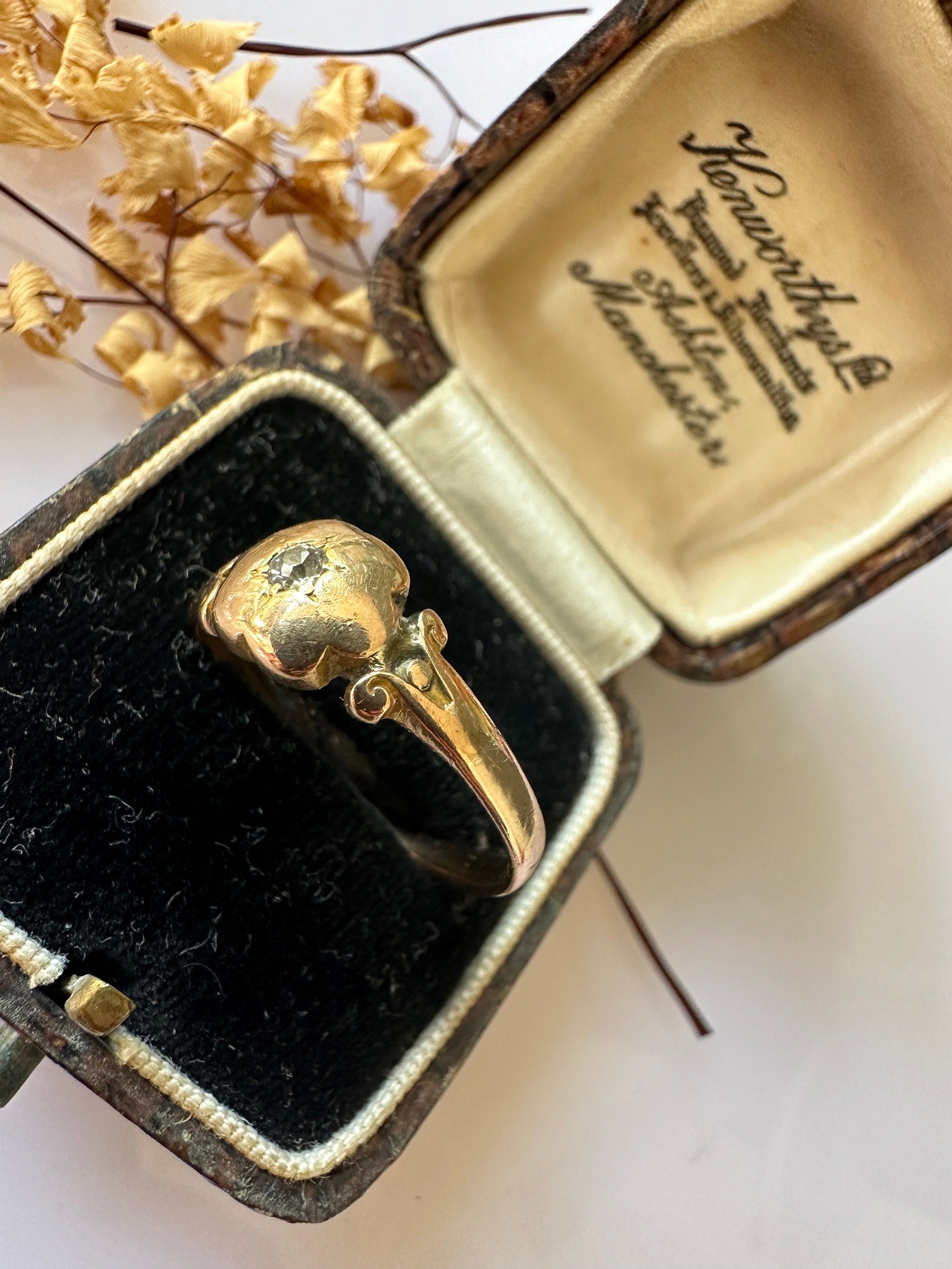 Antique Victorian 18ct Gold Solitaire Diamond Ring - Etsy