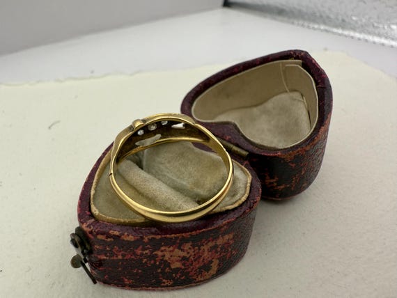 Antique 18ct Gold Diamond Set Boat Head Ring - Gem