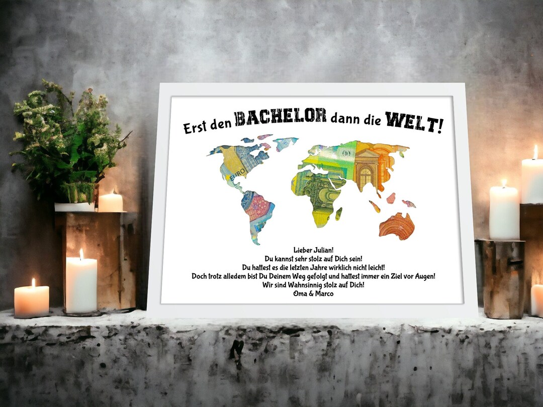 Bachelor Gift Personalized Cash Gift Bachelor Graduation Girl Boy ...