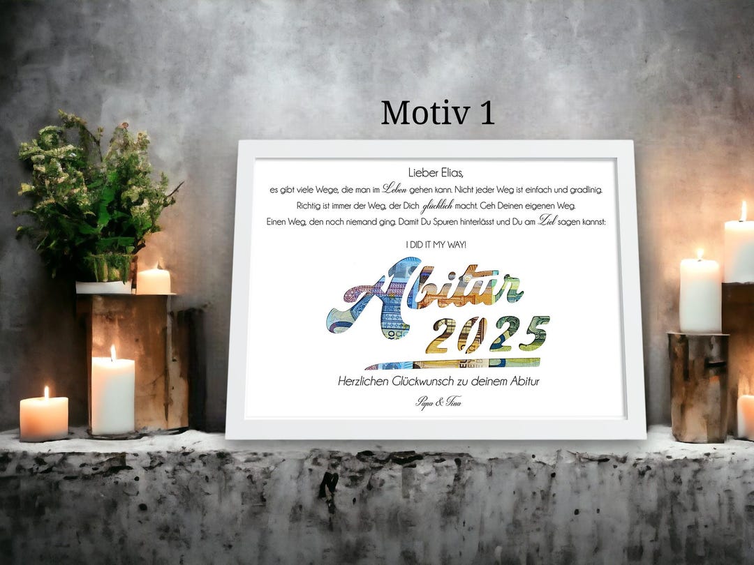 Abitur 2025 Gift Cash Gift Personalizable Abitur 2025 Cash Gift Girl ...
