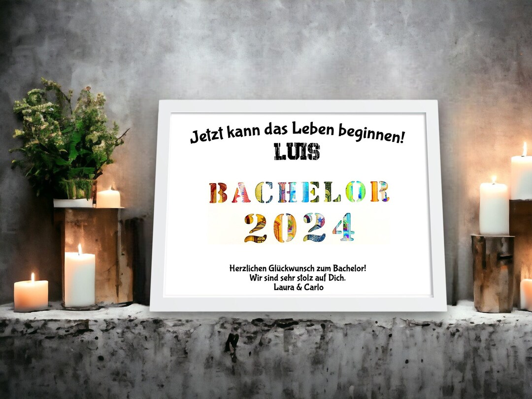 Bachelor Gift Personalized Cash Gift Bachelor Graduation Girl Boy ...