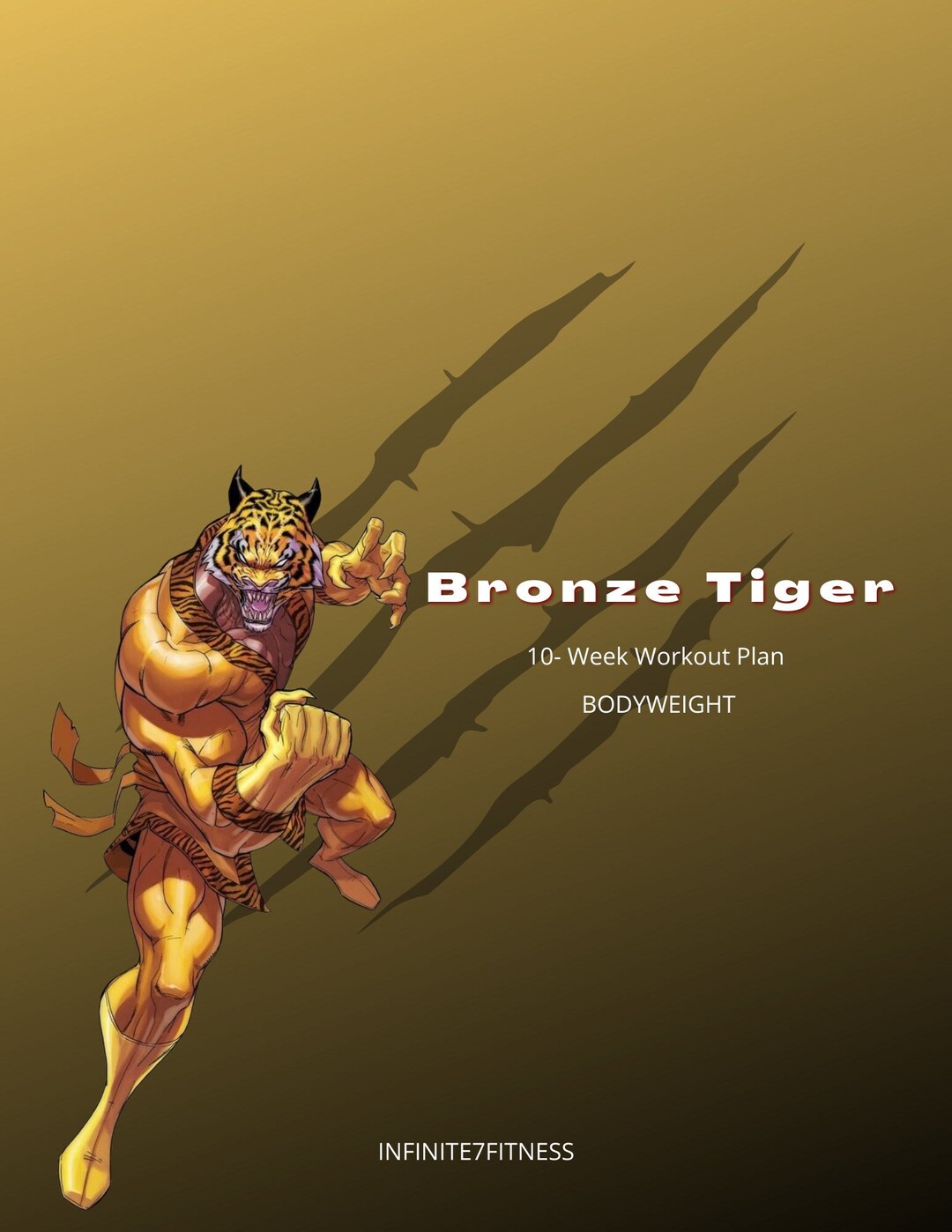 Bronze Tiger Program | Fitness Program | Workout Program - Etsy