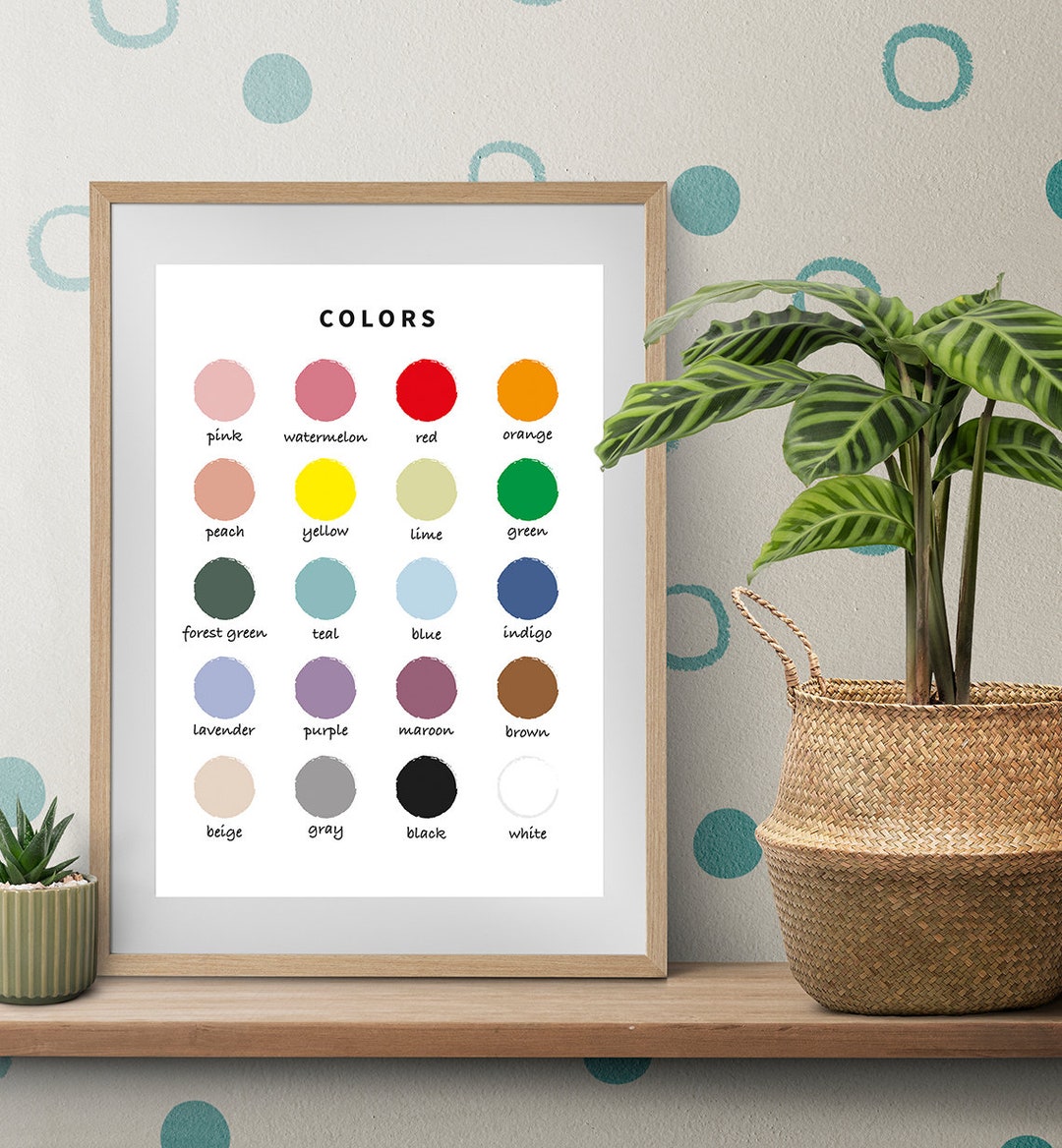 Colors Educational Poster, Montessori Poster, Learn Colors, Classroom ...