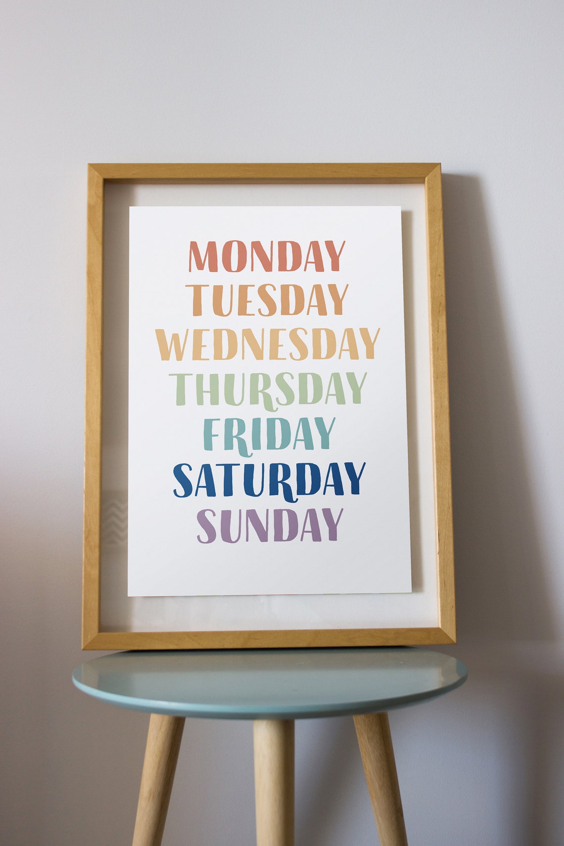 Days of the Week Classroom Posters, Printable Montessori Materials ...