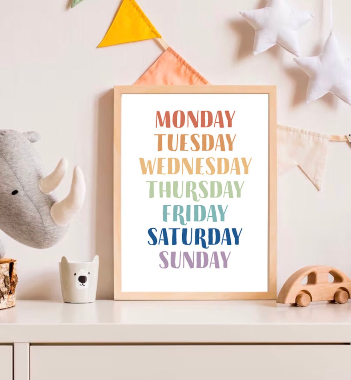 Days of the Week Classroom Posters, Printable Montessori Materials ...