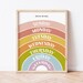 Rainbow Days of the Week, Playroom Educational Poster, Rainbow Nursery ...