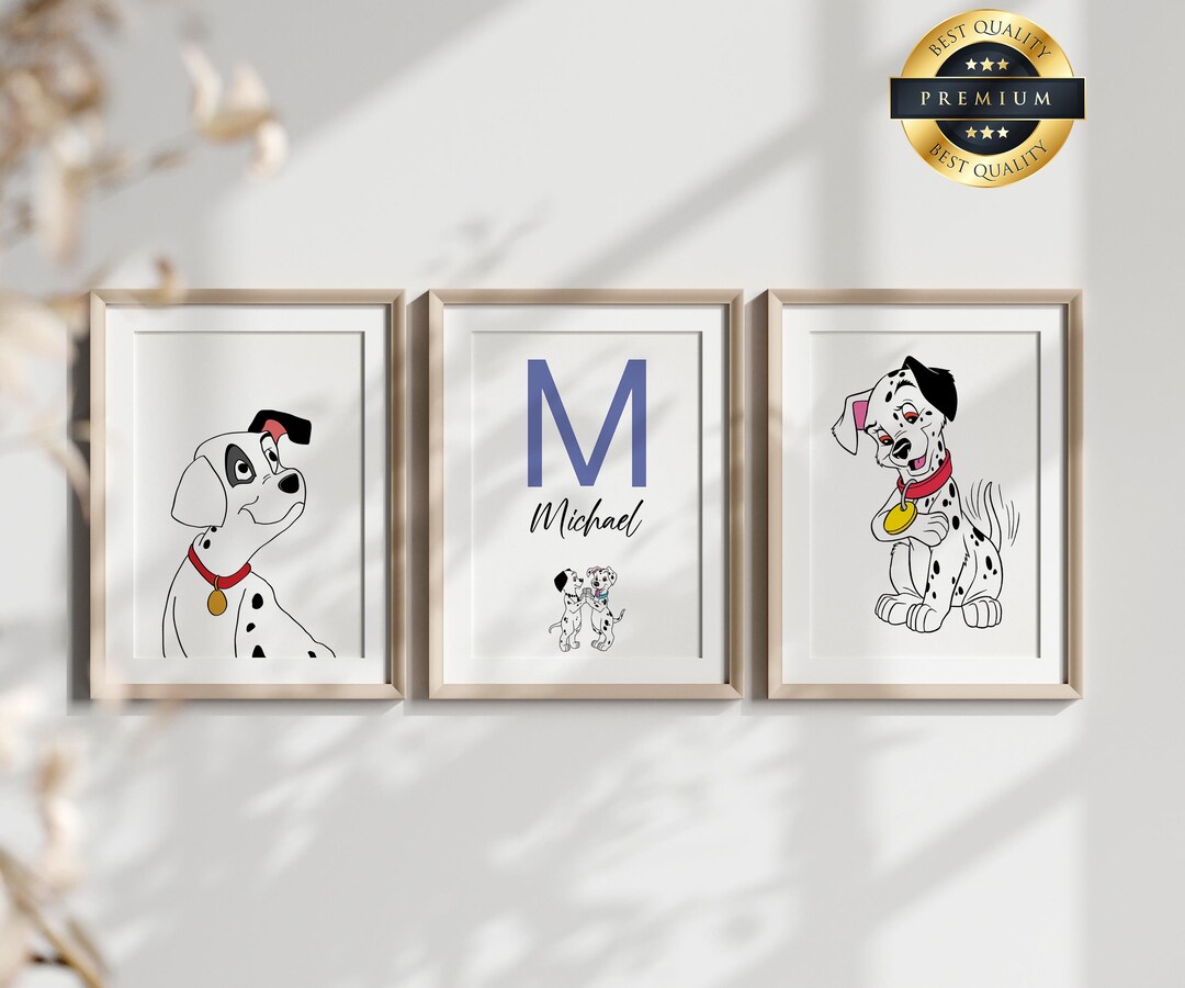 101 Dalmatians Printable Wall Art, 101 Dalmatians Nursery Prints, 101 ...