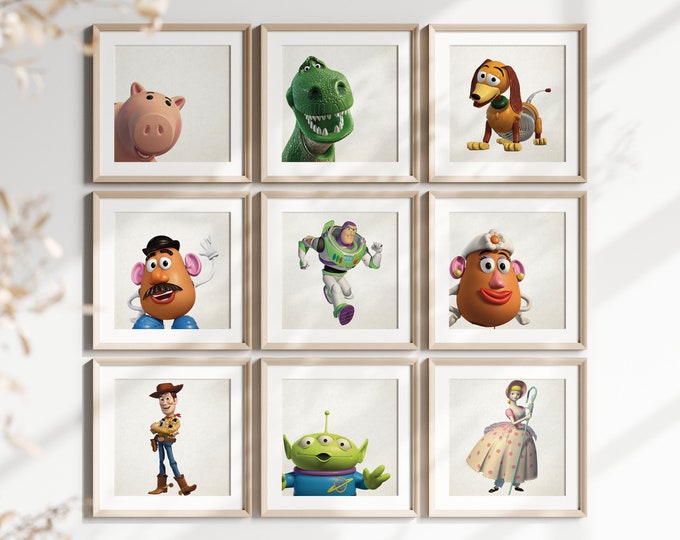 Toy Story Art Print Silhouettes, Set of 3, Wall Prints, Nursery Art ...