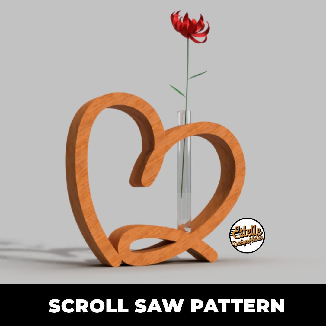 Test Tube Holder in the Shape of a Heart- Scroll Saw Pattern (pdf ...