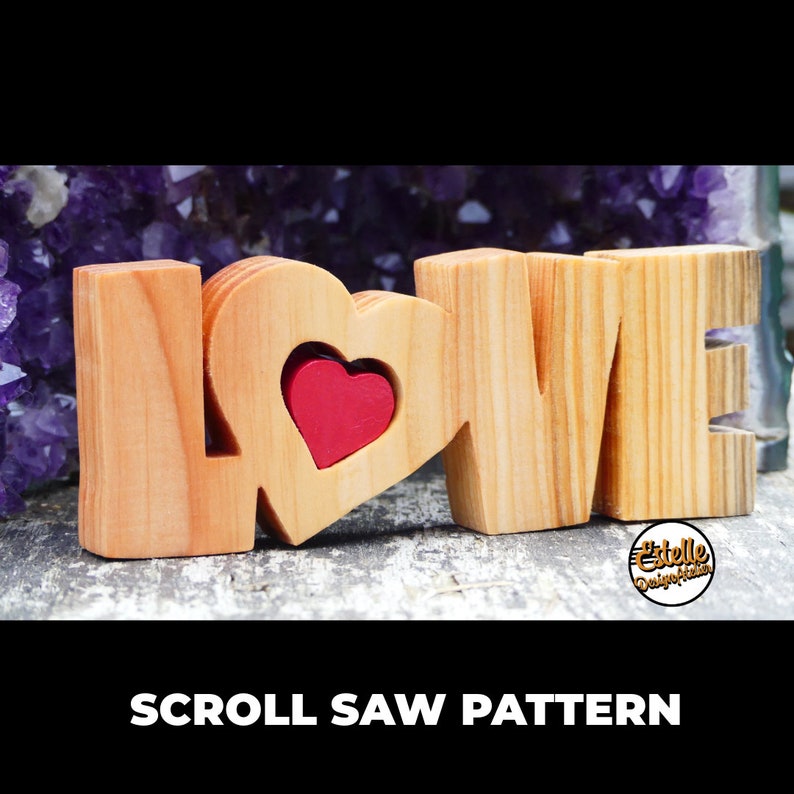 LOVE Scroll Saw Pattern pdf, Downloadable - Etsy