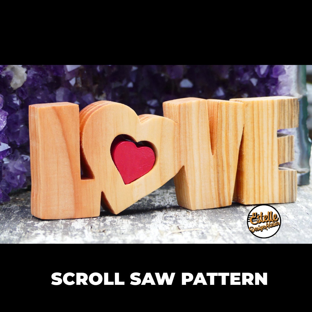 LOVE Scroll Saw Pattern pdf, Downloadable - Etsy