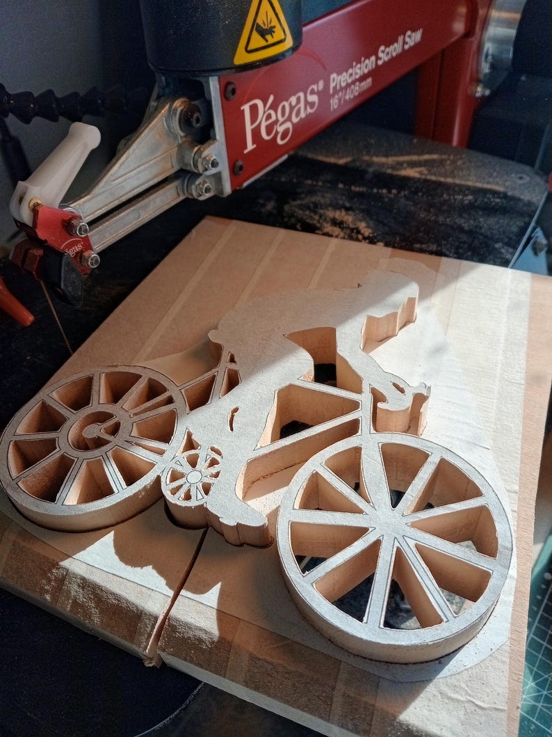 Cyclist Scroll Saw Pattern, Downloadable Pdf - Etsy