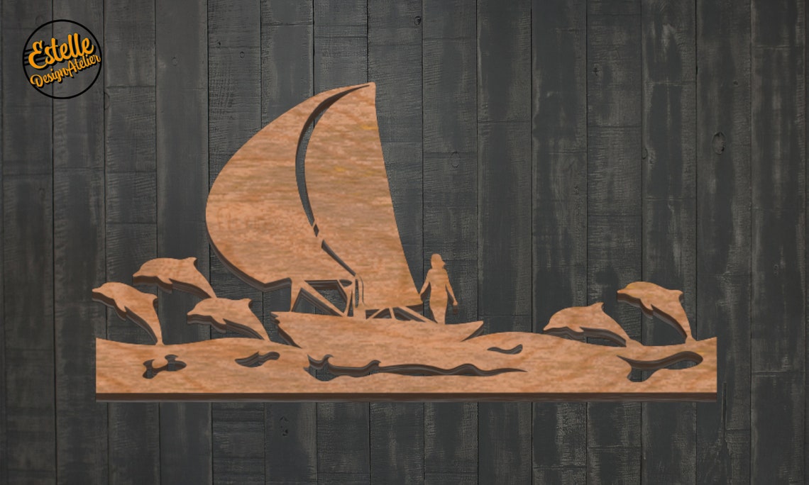Boat and Dolphins/ Scroll Saw Patterns/ Scroll Saw Patterns - Etsy