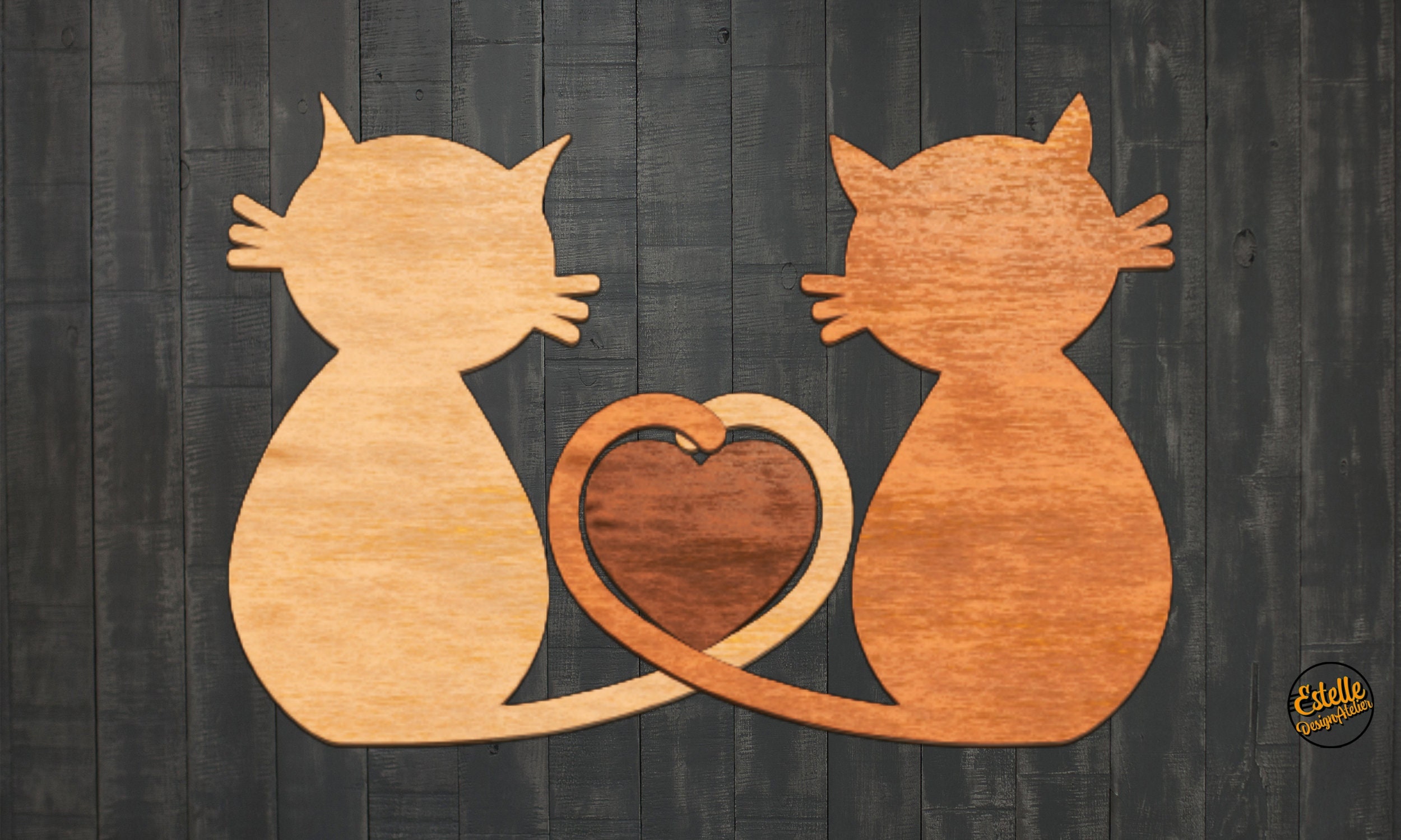 Cats in Love / Scroll Saw Patterns/ Scroll Saw Patterns Pdf/ - Etsy