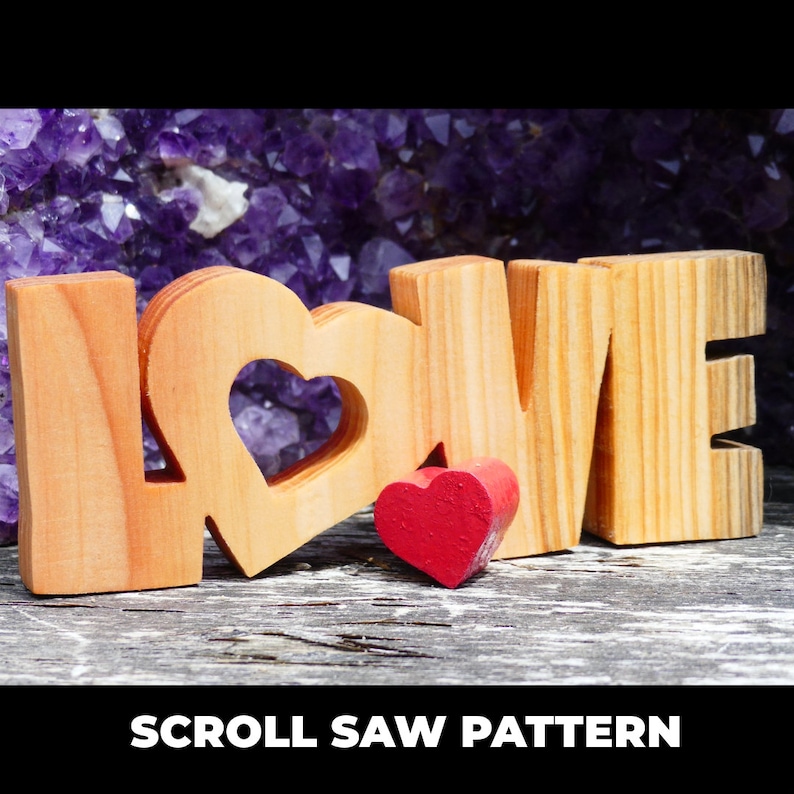 LOVE- Scroll Saw Pattern (pdf), Downloadable - Etsy