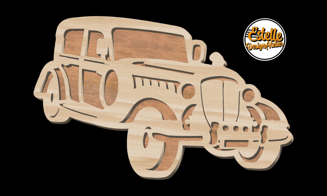 Car Scroll Saw Pattern (pdf, Jpeg, Svg) - Etsy UK
