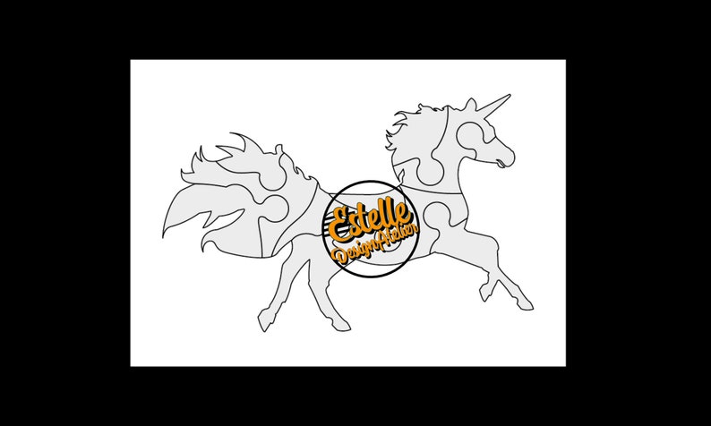 Unicorn , Scroll Saw Patterns / Puzzle Svg/ Pdf /eps/ Svg / Dxf - Etsy