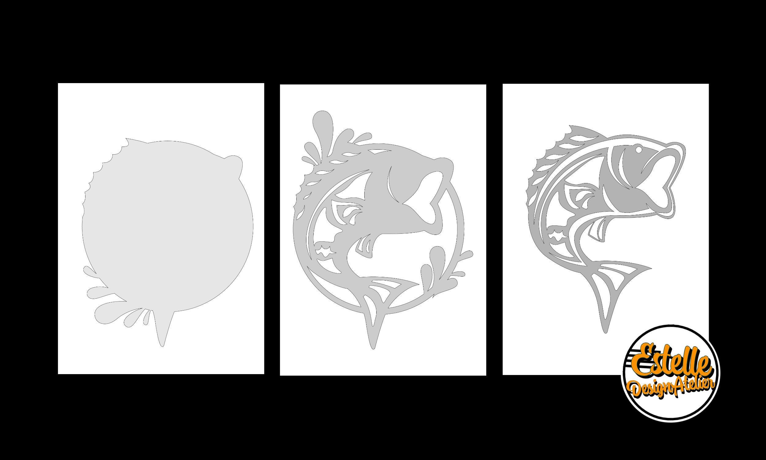 Fish Scroll Saw Patterns pdf Jpeg Svg Downloadable - Etsy Canada