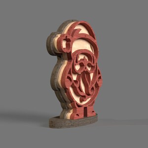 Scroll Saw Santa Claus, Downloadable Pdf, Christmas, Ornaments, Scroll ...