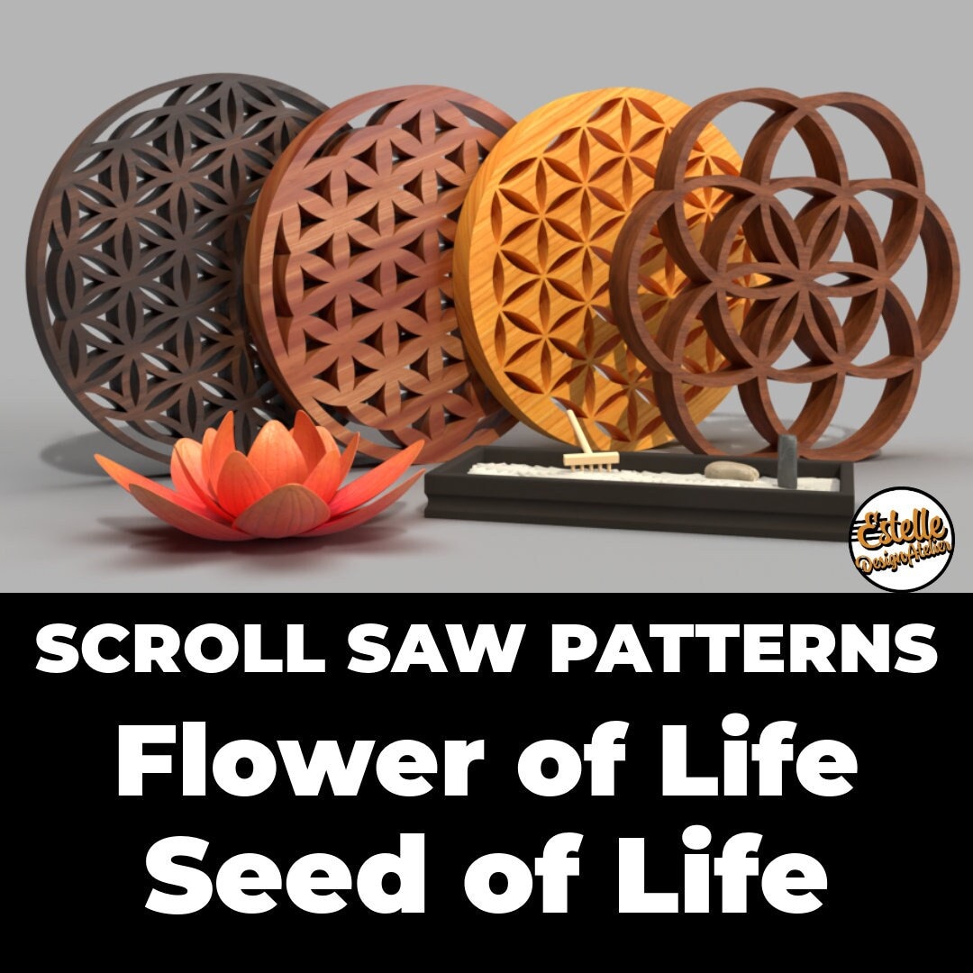 Flower of Life and Seed of Life- Scroll Saw Patterns (pdf ...