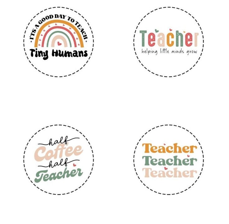 1.25-inch Retro Teacher Pinback Button Template - Vintage-inspired ...