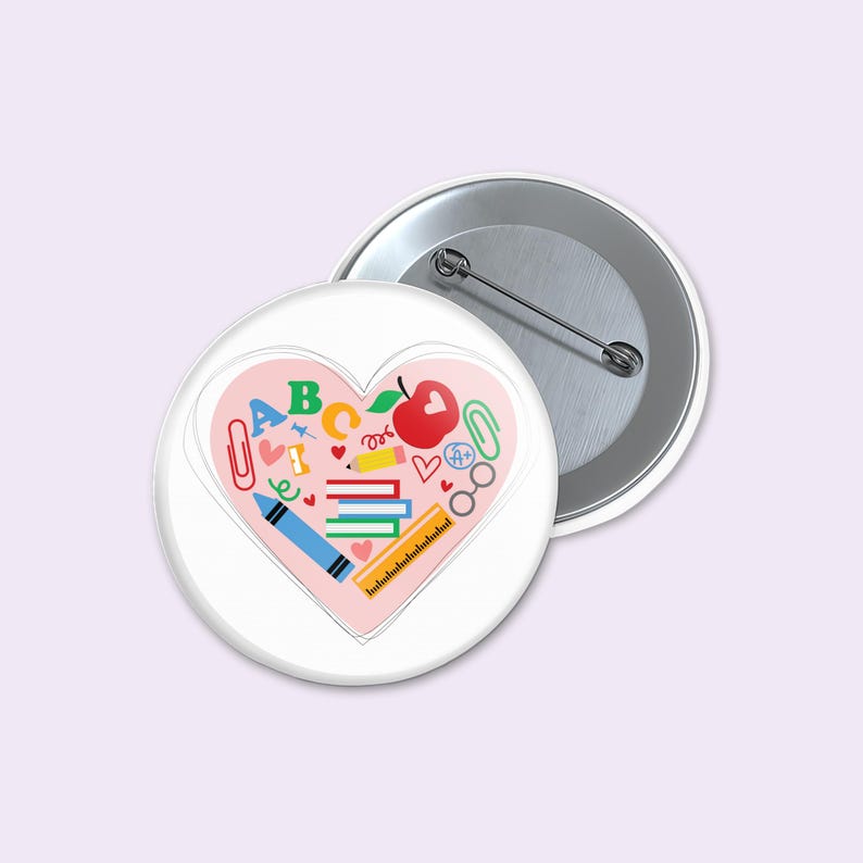 2.25 Inch Button Templates, Teacher Theme, Printable Downloads, - Etsy