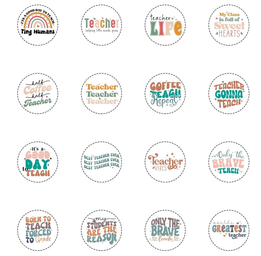 1.25-inch Retro Teacher Pinback Button Template - Vintage-inspired ...