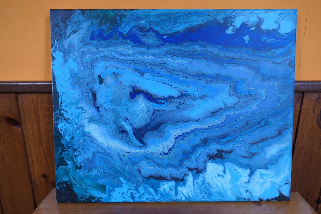 Ocean | Puring Paint Fliud Art - Etsy