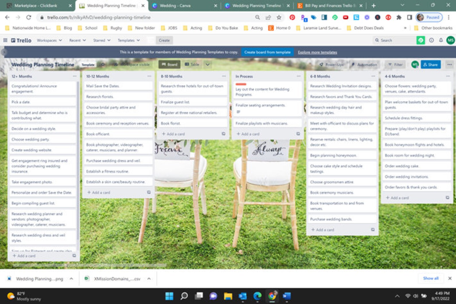Wedding Planning Timeline Trello Board - Etsy