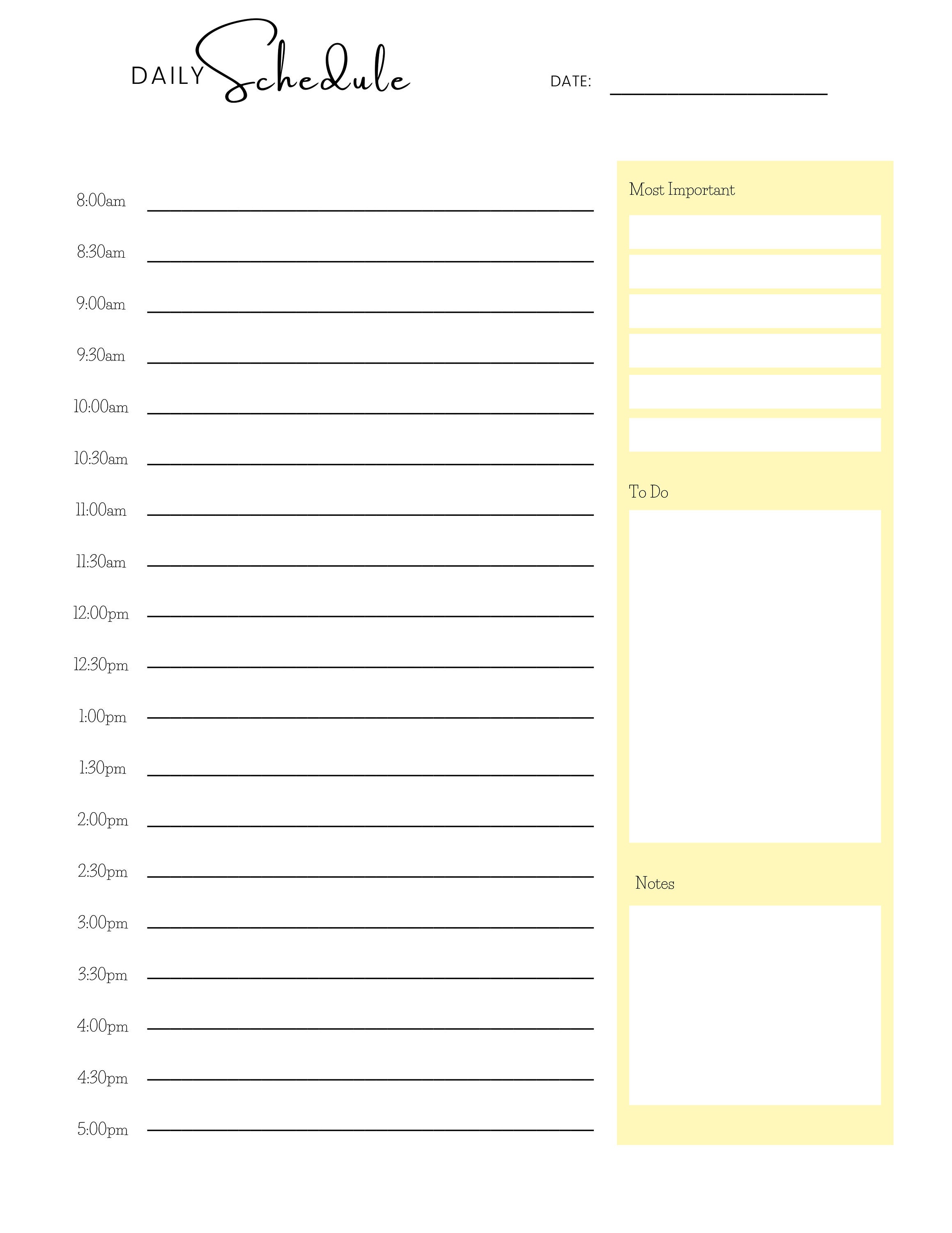 Customizable Daily Planner Printable, Daily, Weekly, Yearly, BONUS ...