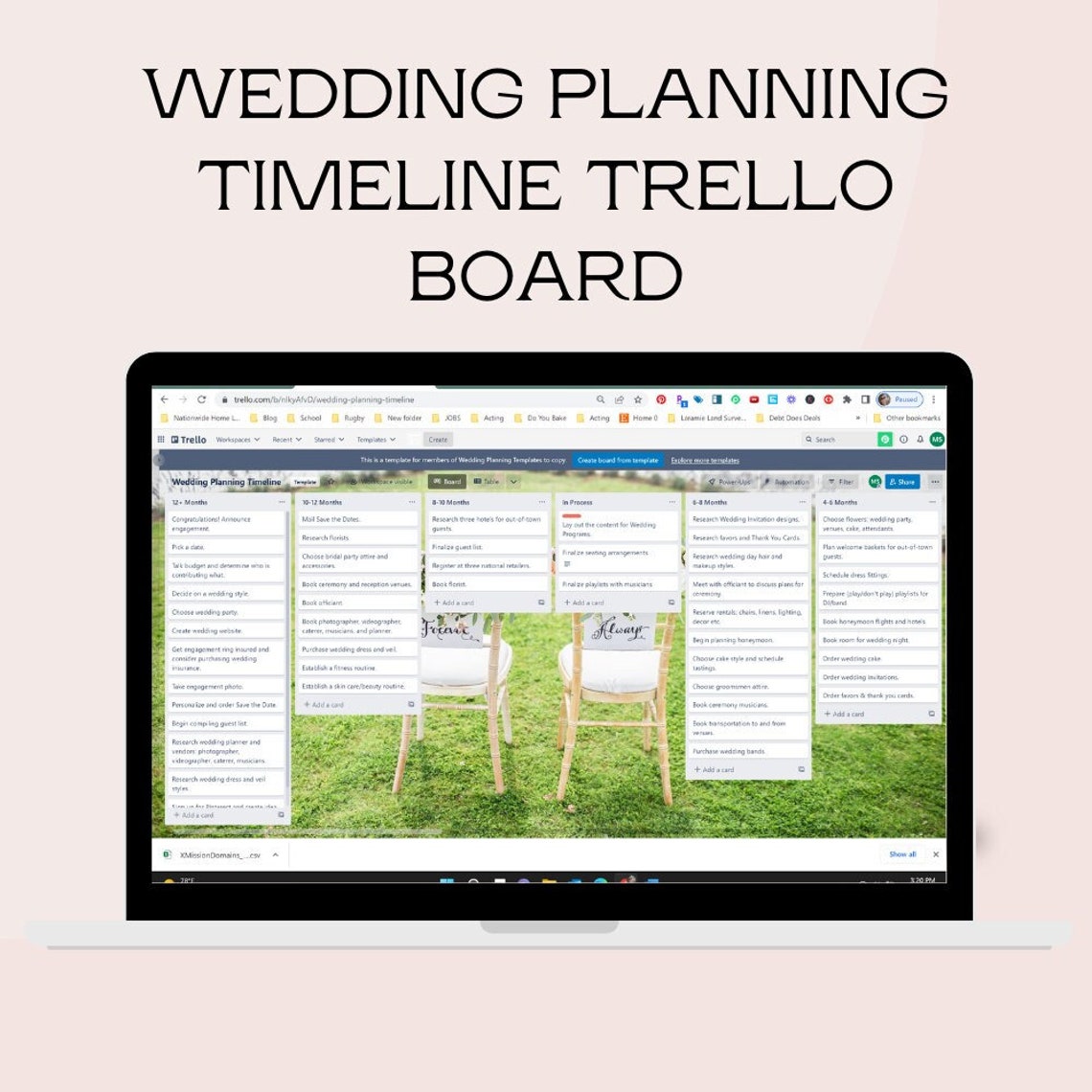Wedding Planning Timeline Trello Board - Etsy