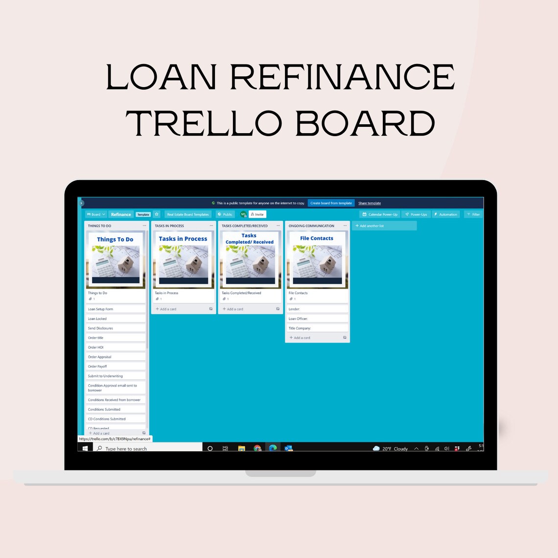Mortgage Refinance Board Template - Etsy