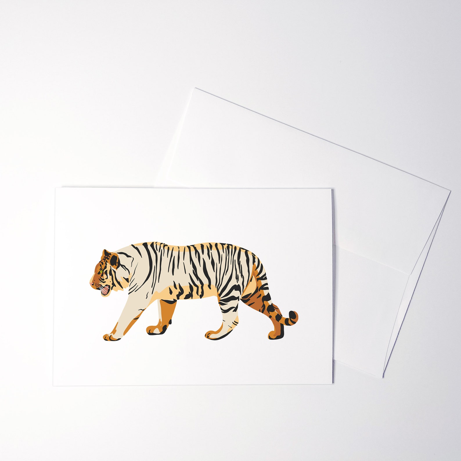 Tiger Set of Blank Note Cards | Tiger Thank You Cards | Tiger Notecards ...