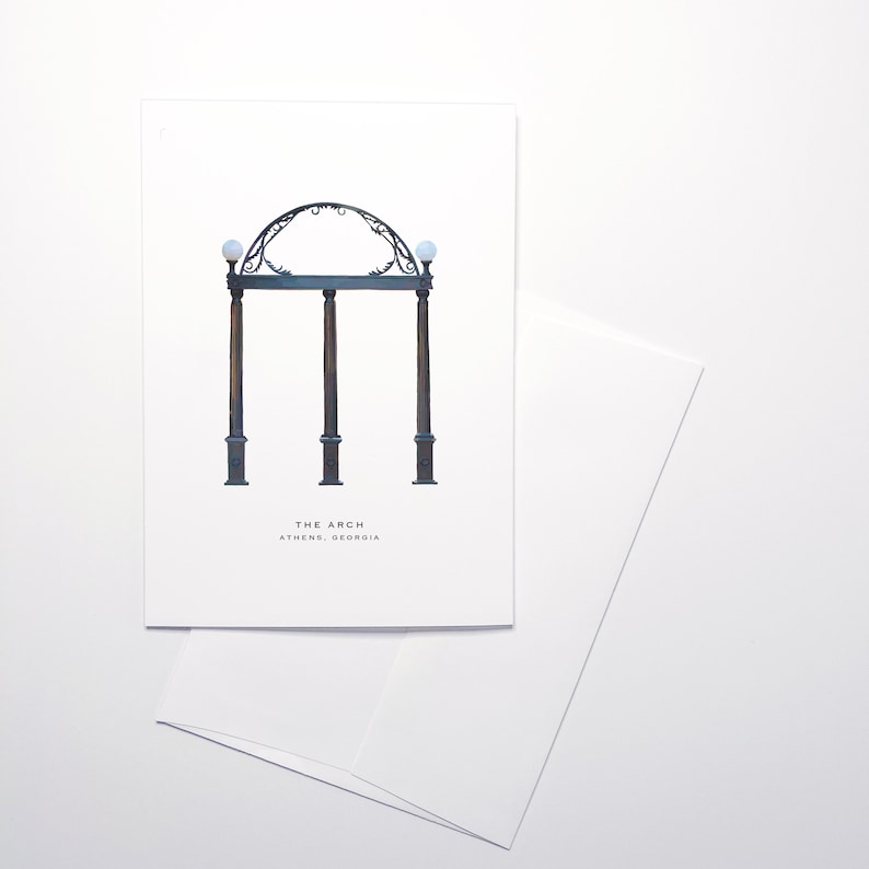 The Arch | UGA - Athens, GA | Box Set of Blank Folded Note Cards | 5x7 ...